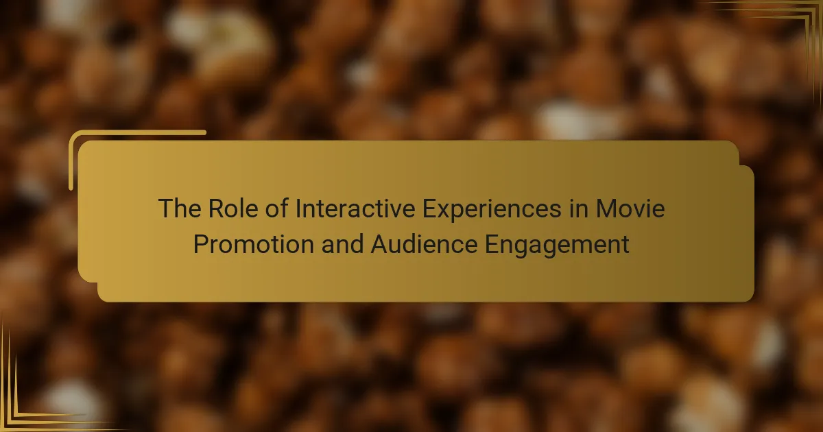 The Role of Interactive Experiences in Movie Promotion and Audience ...